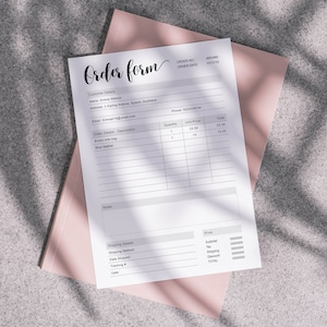 Order Form - Editable PDF Template | A4 & Letter Size | Printable ...