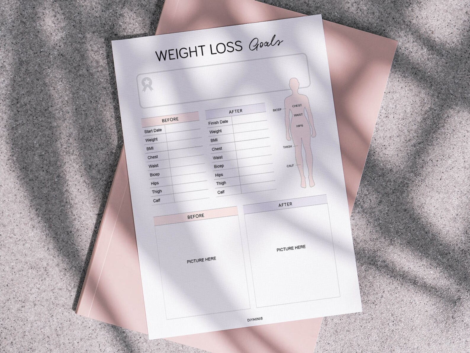 Weight Loss Tracker Printable | Fillable PDF | Weight Loss Chart ...