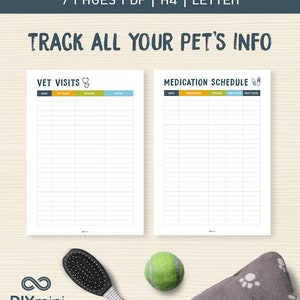 Pet Information | Printable Planner - Etsy