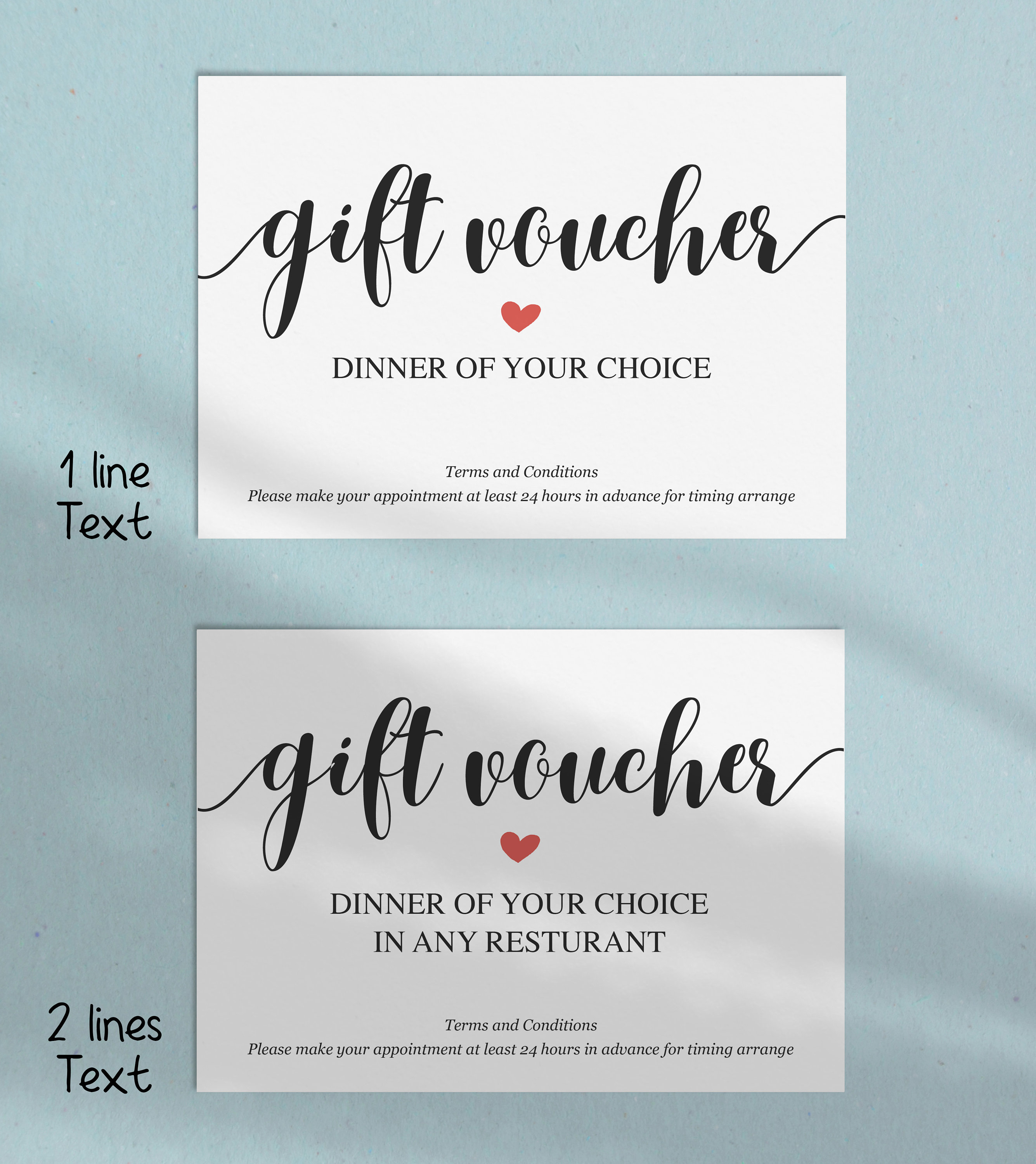 Editable PDF Gift Voucher Card Printable Template Instant Download ...