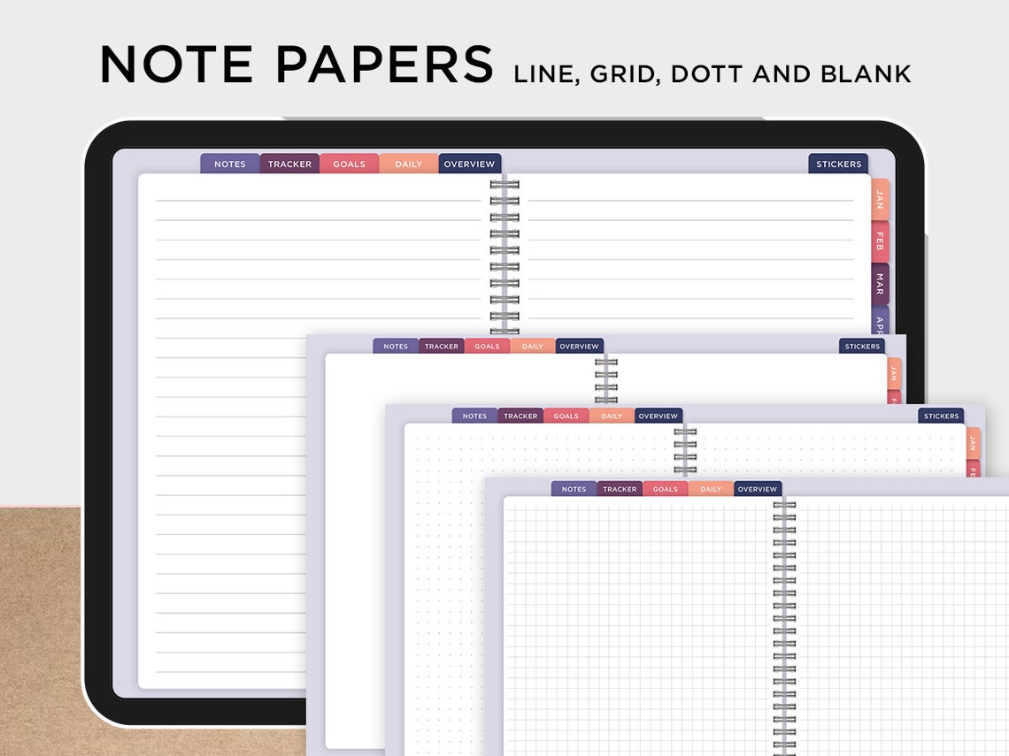 Digital Planner Ipad Planner Goodnotes Planner Purple Theme | Etsy