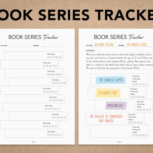 Book Series Trackers Printable - Etsy