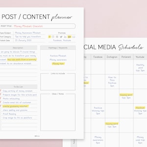 Editable Post and Content Planner | Blog Post | Social Media | Content ...