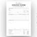 Custom Order Form - Editable | Fillable PDF Template | Printable A4 ...