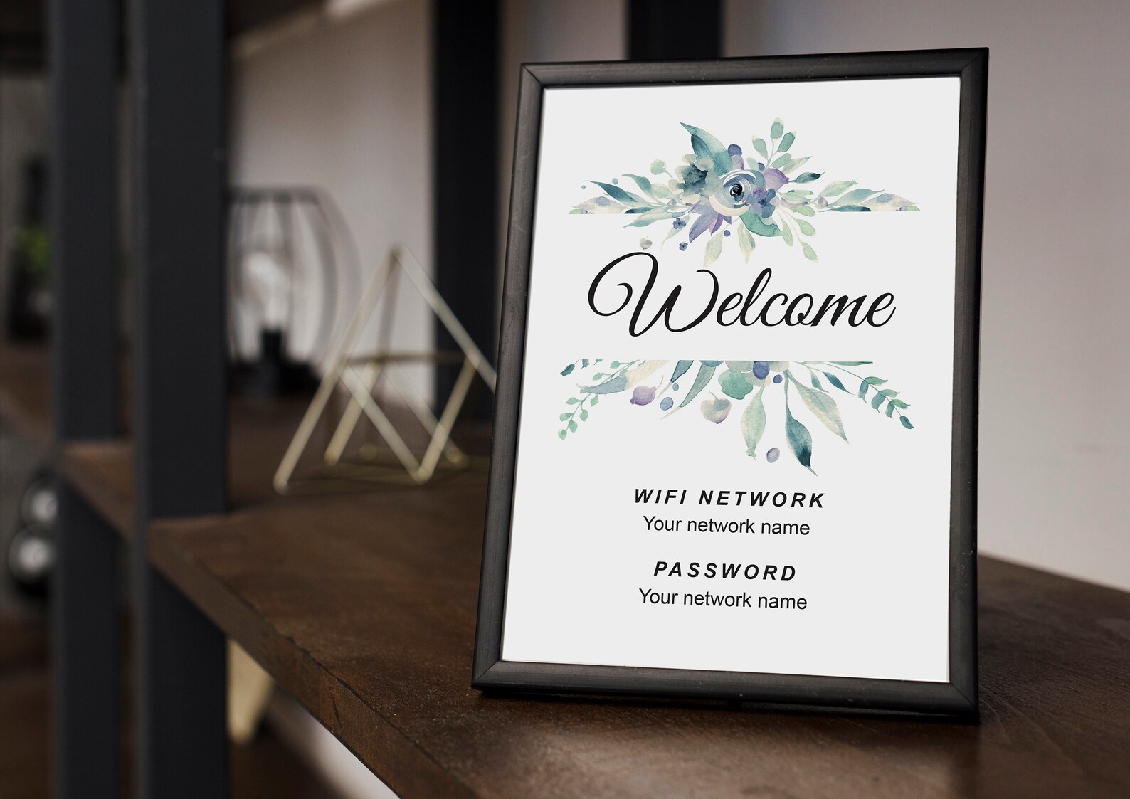 Editable Wifi Password Poster Instant Download Printable - Etsy