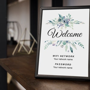 Editable Wifi Password Poster | Instant Download | Printable - Etsy