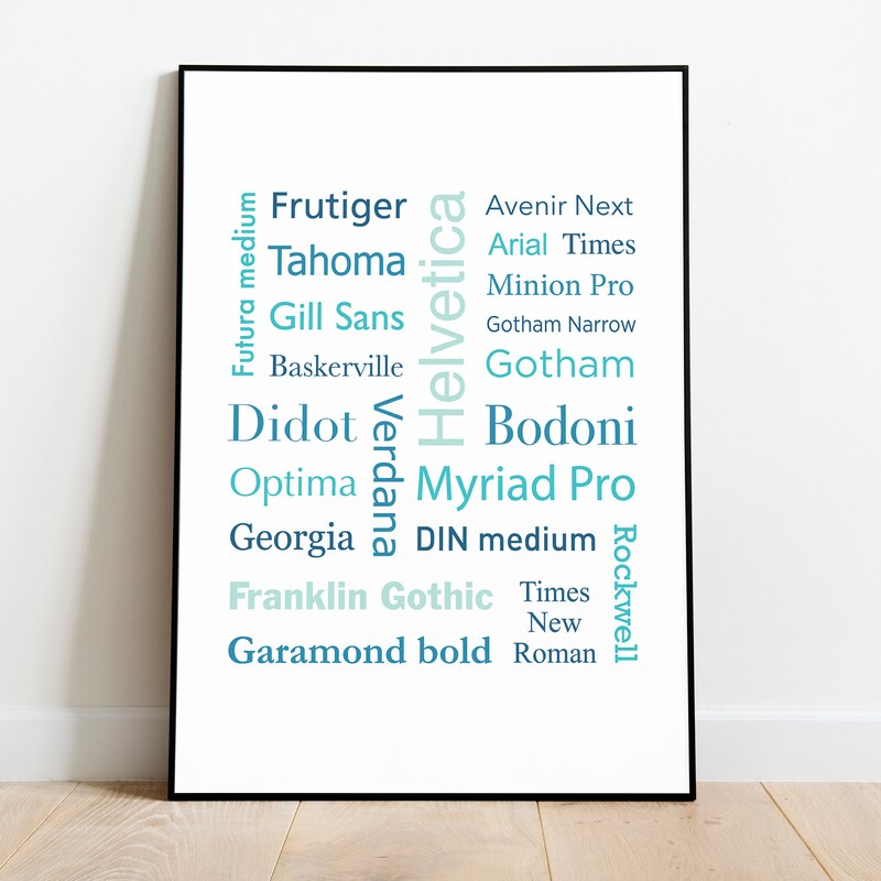Typeface Poster - Etsy