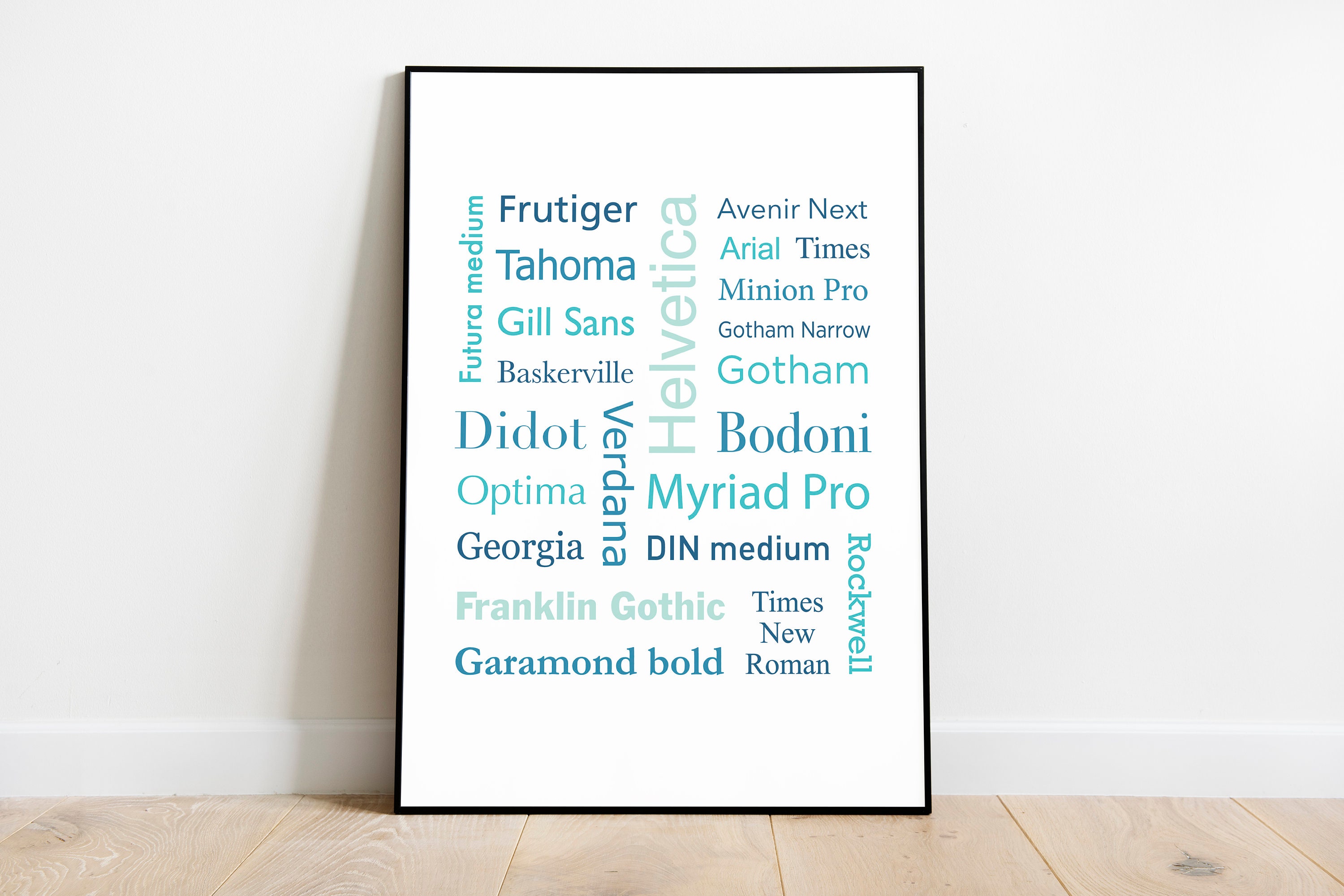 Popular Fonts of All Time Poster Instant Download - Etsy