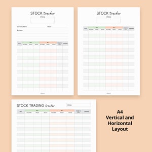 Stock Investment Trading Tracker A4 | Digital | Printable PDF - Etsy