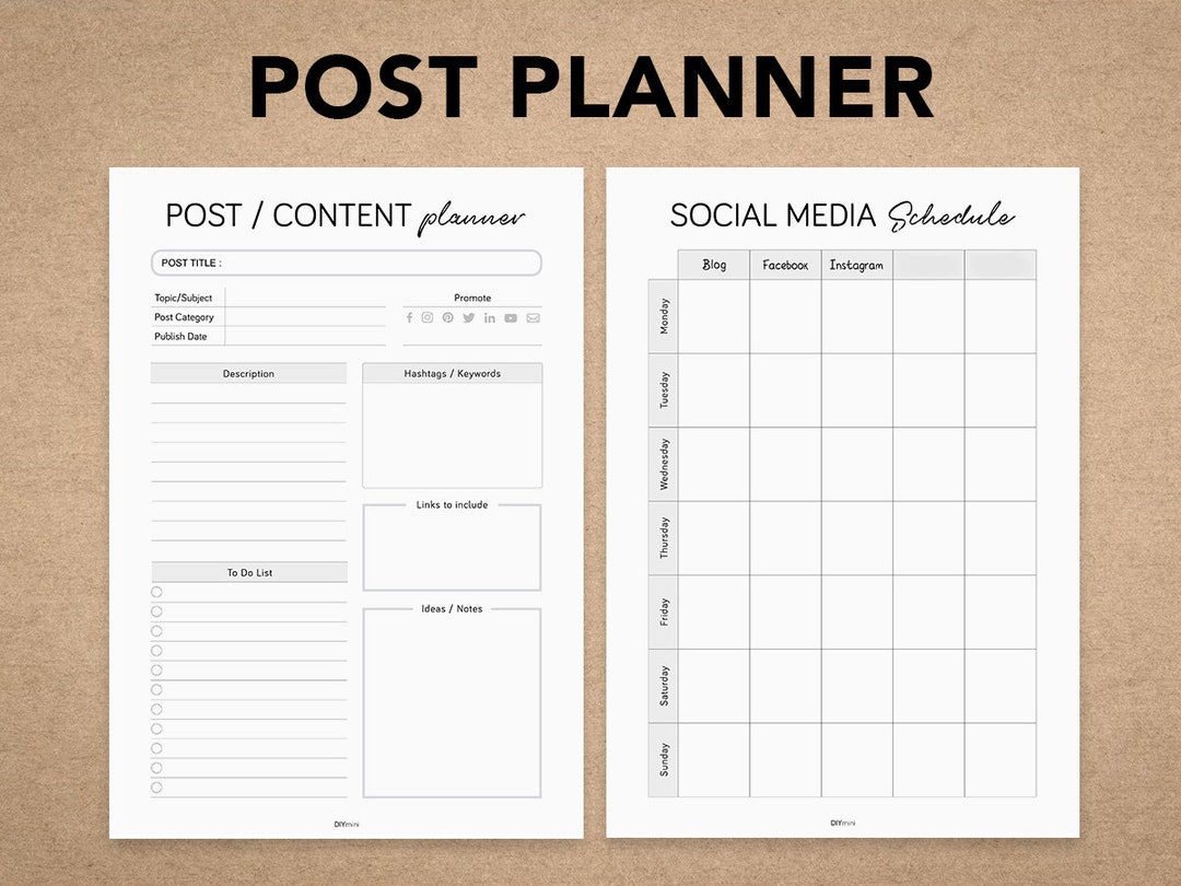 Editable Post and Content Planner | Blog Post | Social Media | Content ...