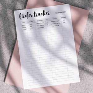 Order Tracker | Editable | Fillable PDF Template | Printable | Orders ...