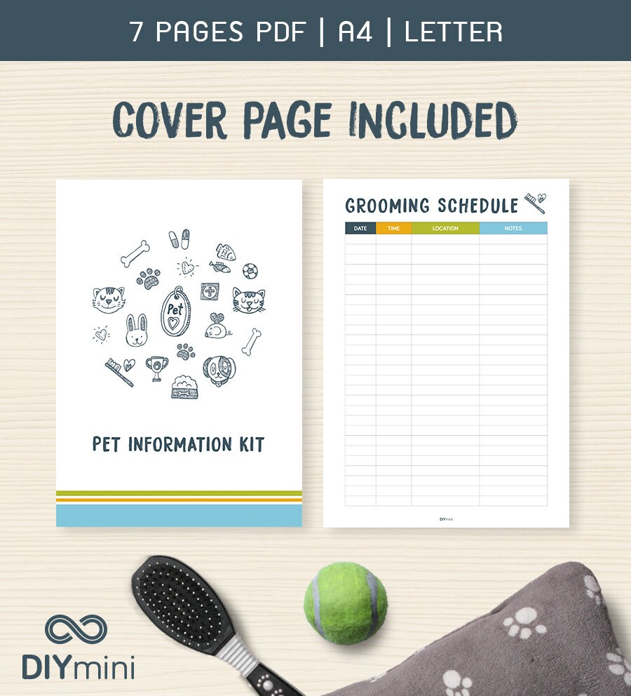 Pet Information Printable Planner - Etsy