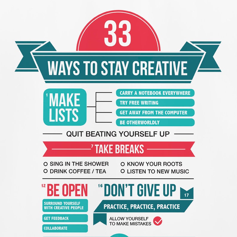 Ways to stay creative Poster Instant download | Etsy