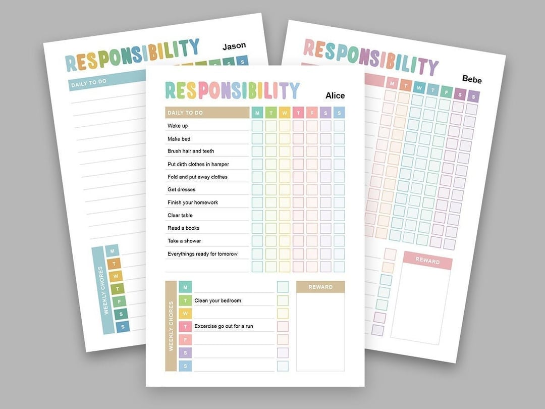 To Do List - Kid Checklist | Editable | to Do Chart | Daily Planner - Etsy