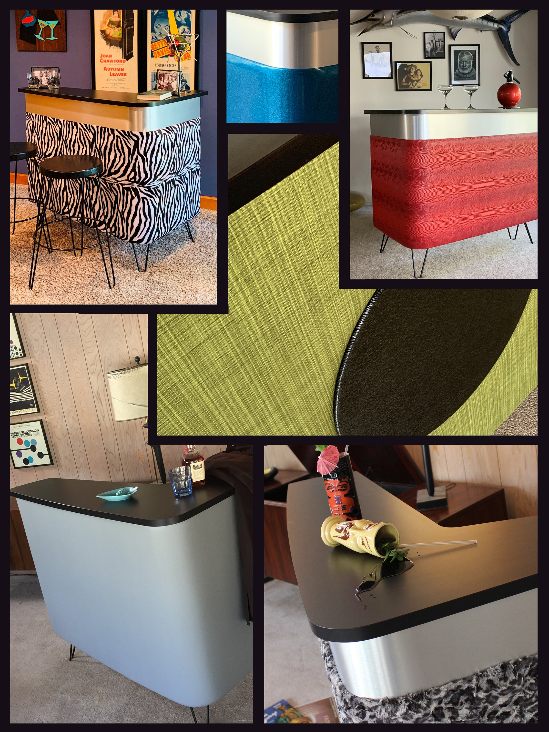 Home Cocktail Bar Mid Century Modern Fifties, Reception Desk, Front ...