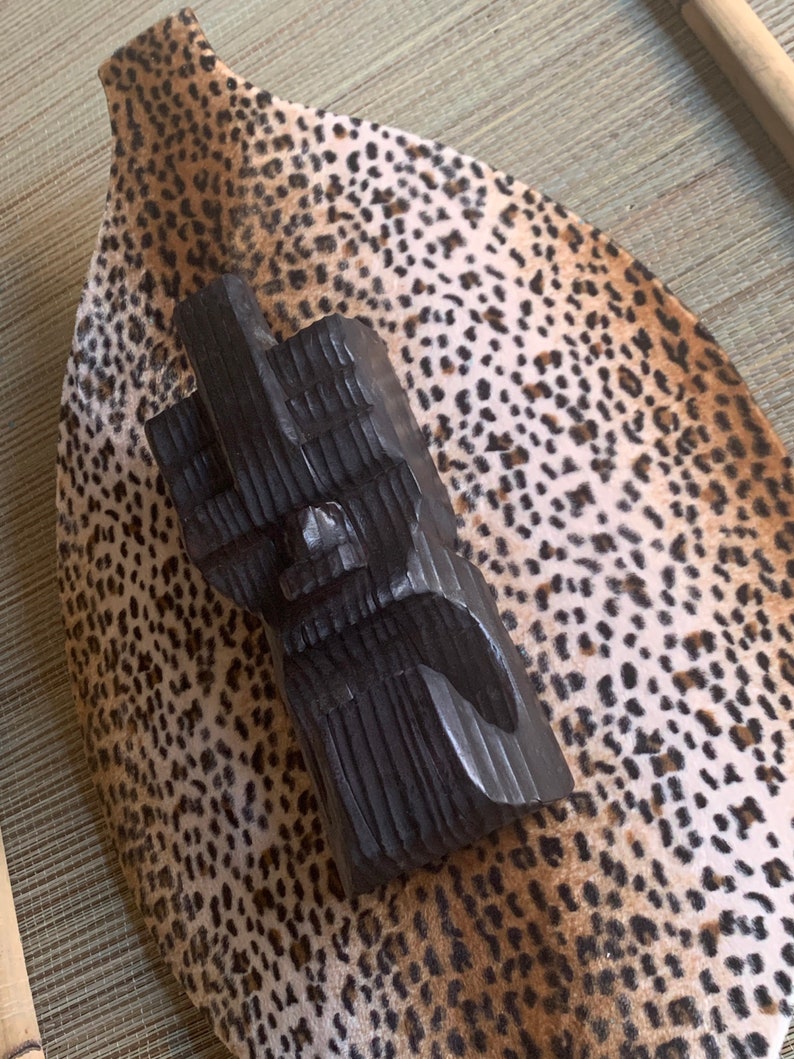 Tiki Decor Tiki on Shield Cheetah Witco Style Tiki Bar - Etsy