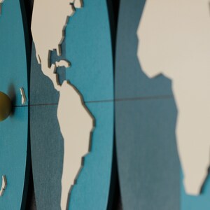 Mid Century Modern Art Abstract World Map Witco Wall Sculpture Painting ...