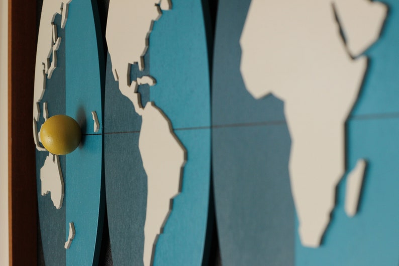 Mid Century Modern Art Abstract World Map Witco Wall Sculpture Painting ...