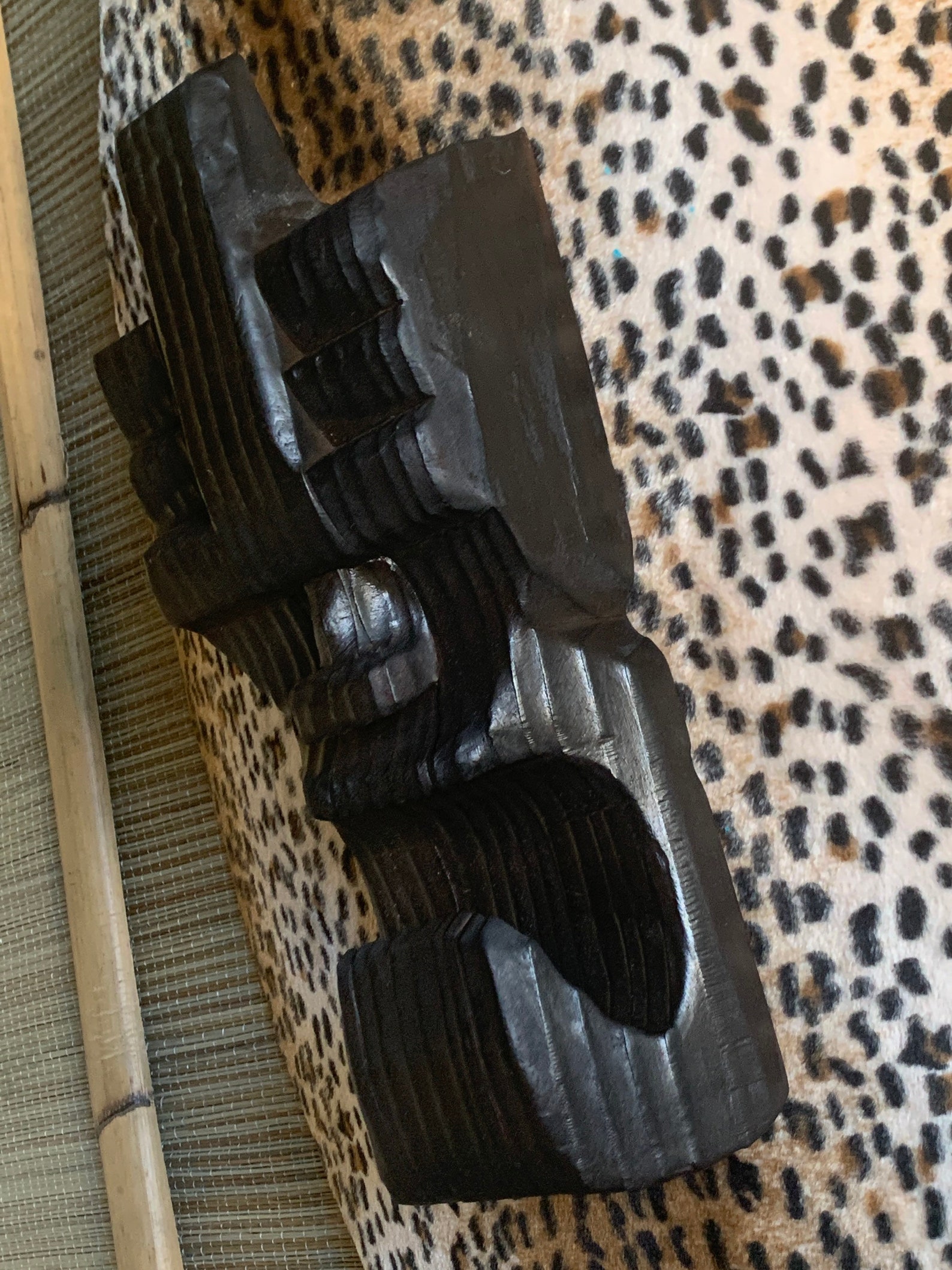 Tiki Decor Tiki on Shield Cheetah Witco Style Tiki Bar - Etsy