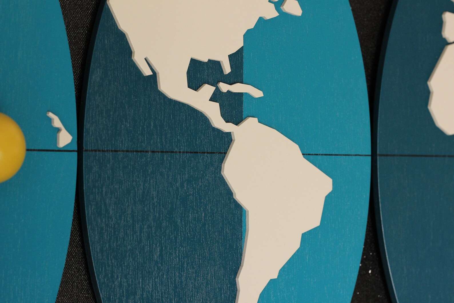 Mid Century Modern Art Abstract World Map Witco Wall Sculpture Painting ...