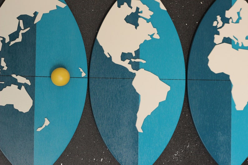 Mid Century Modern Art Abstract World Map Witco Wall Sculpture Painting ...