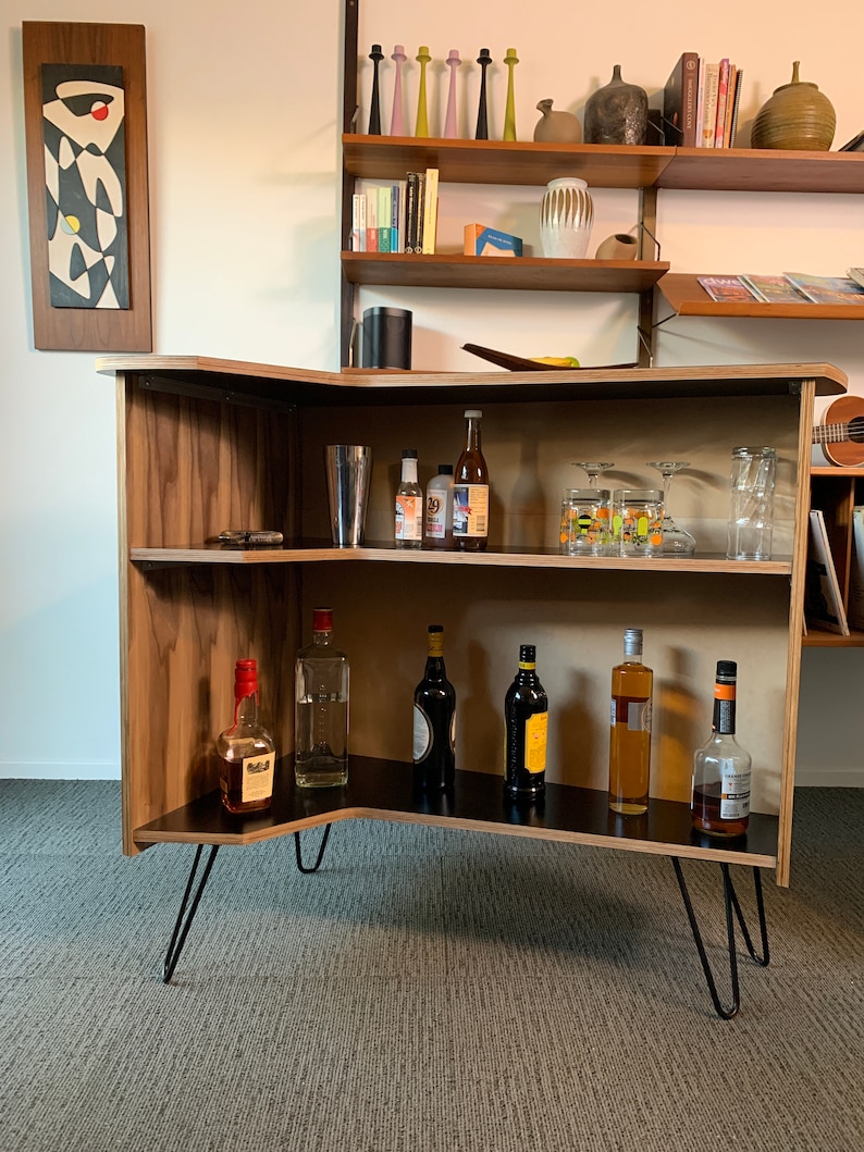 Home Tiki Bar Mid Century Modern Bar Reception Desk Front - Etsy