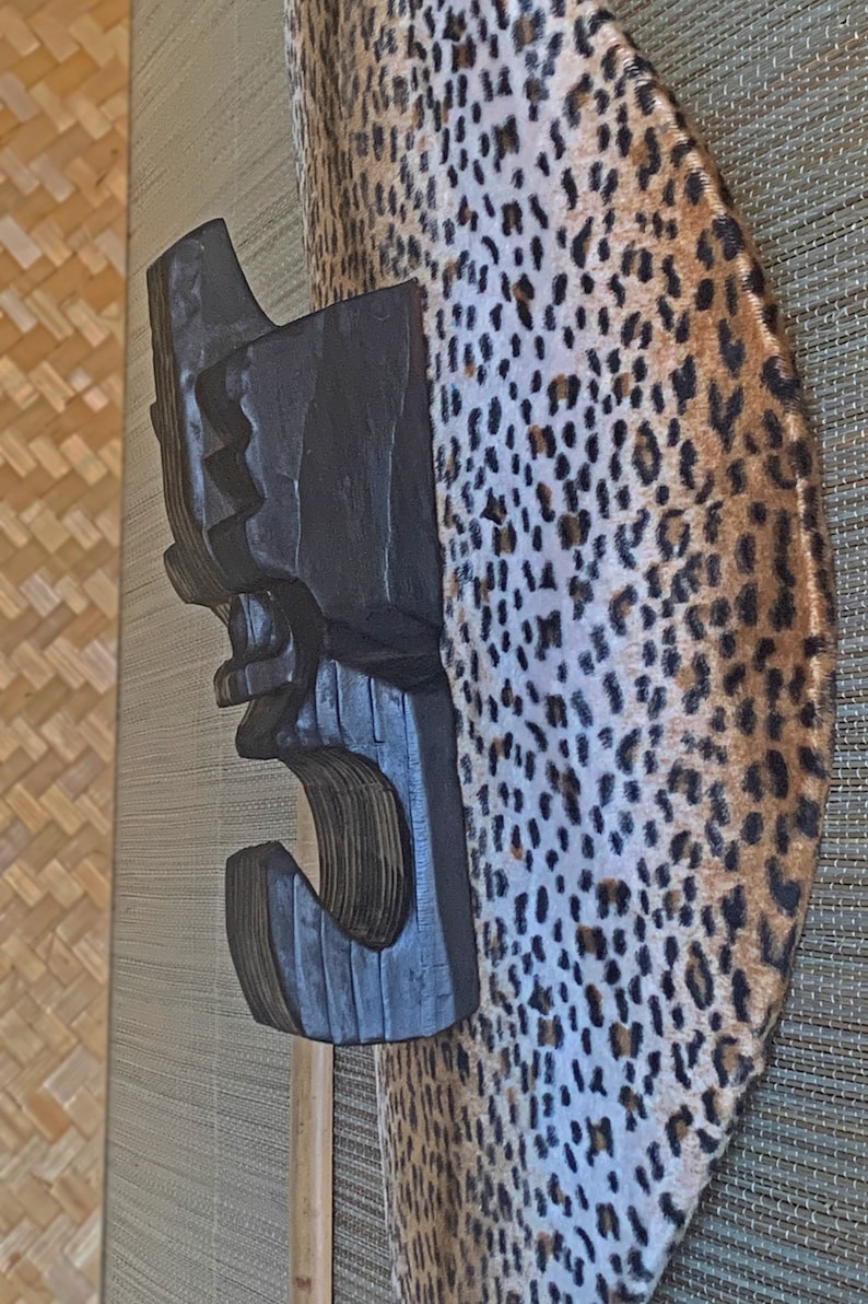 Tiki Decor Tiki on Shield Cheetah Witco Style Tiki Bar | Etsy