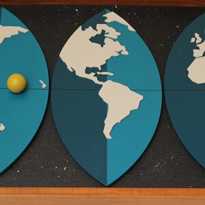 Mid Century Modern Art Abstract World Map Witco Wall Sculpture Painting ...