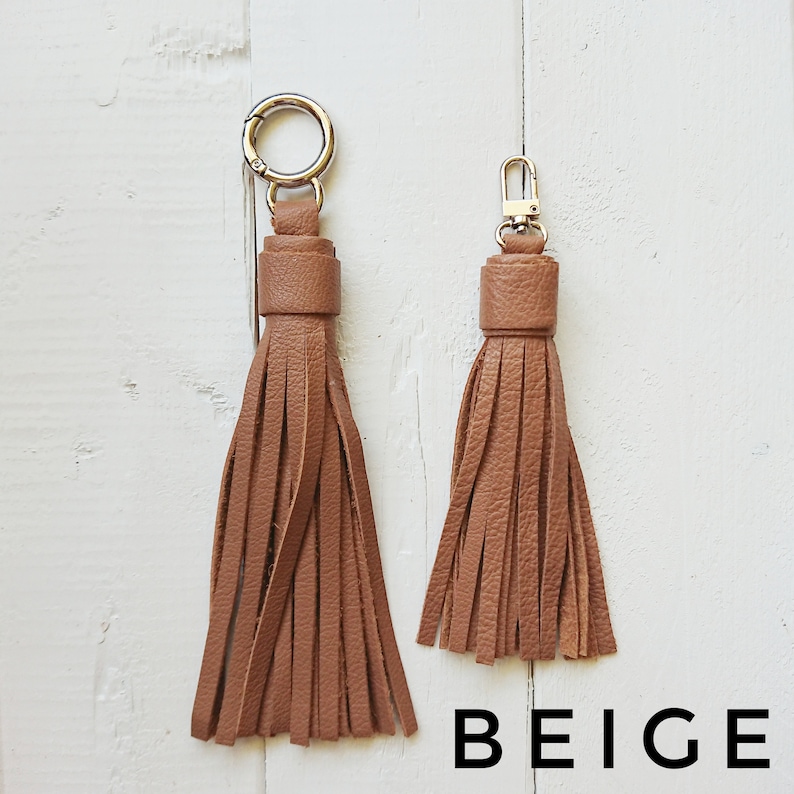 Big Genuine Leather Key Chain, Zipper Pull, Gift for Her, Personalized ...