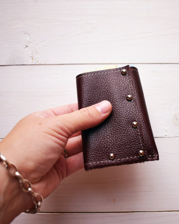 Custom color leather cardholder | Etsy