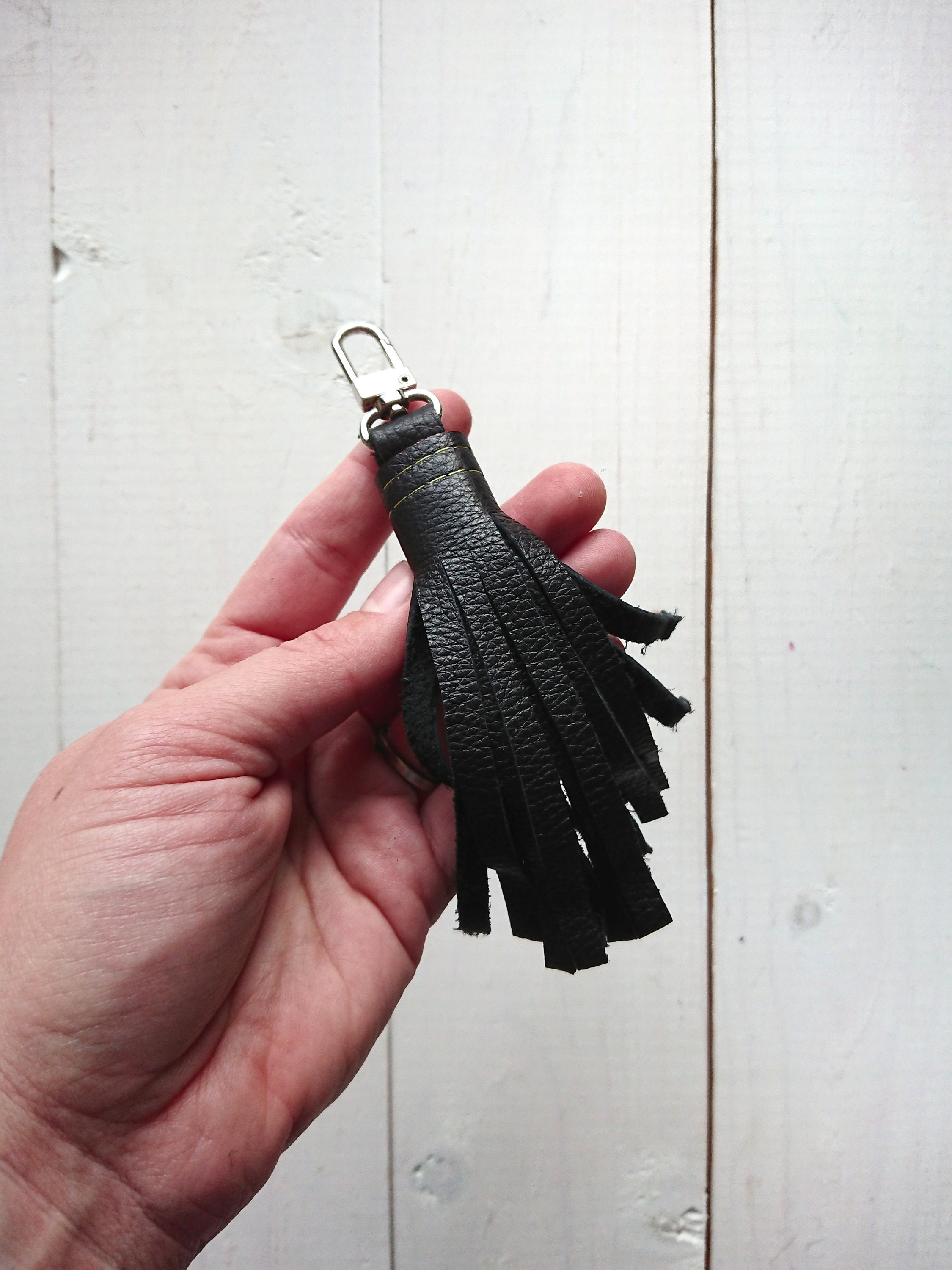 Genuine Leather Key Chain Personalized Colors Zipper Pull - Etsy