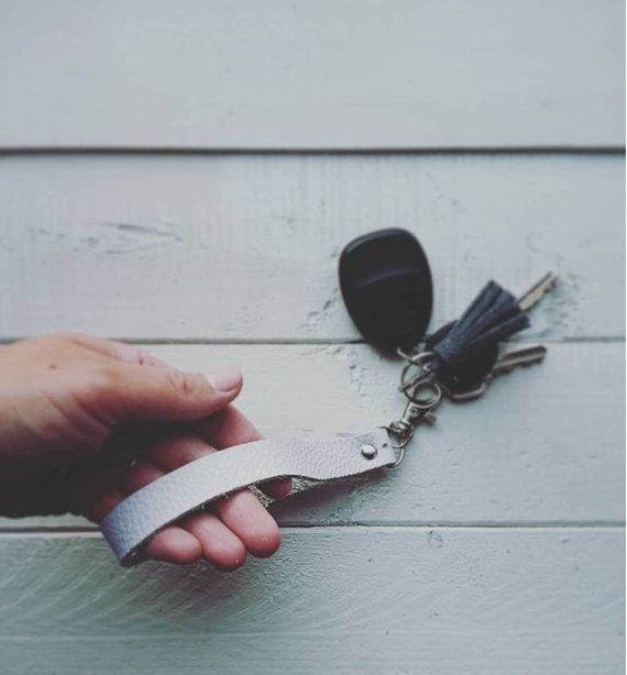 Genuine Leather Key Chain Personalized Colors Zipper Pull - Etsy