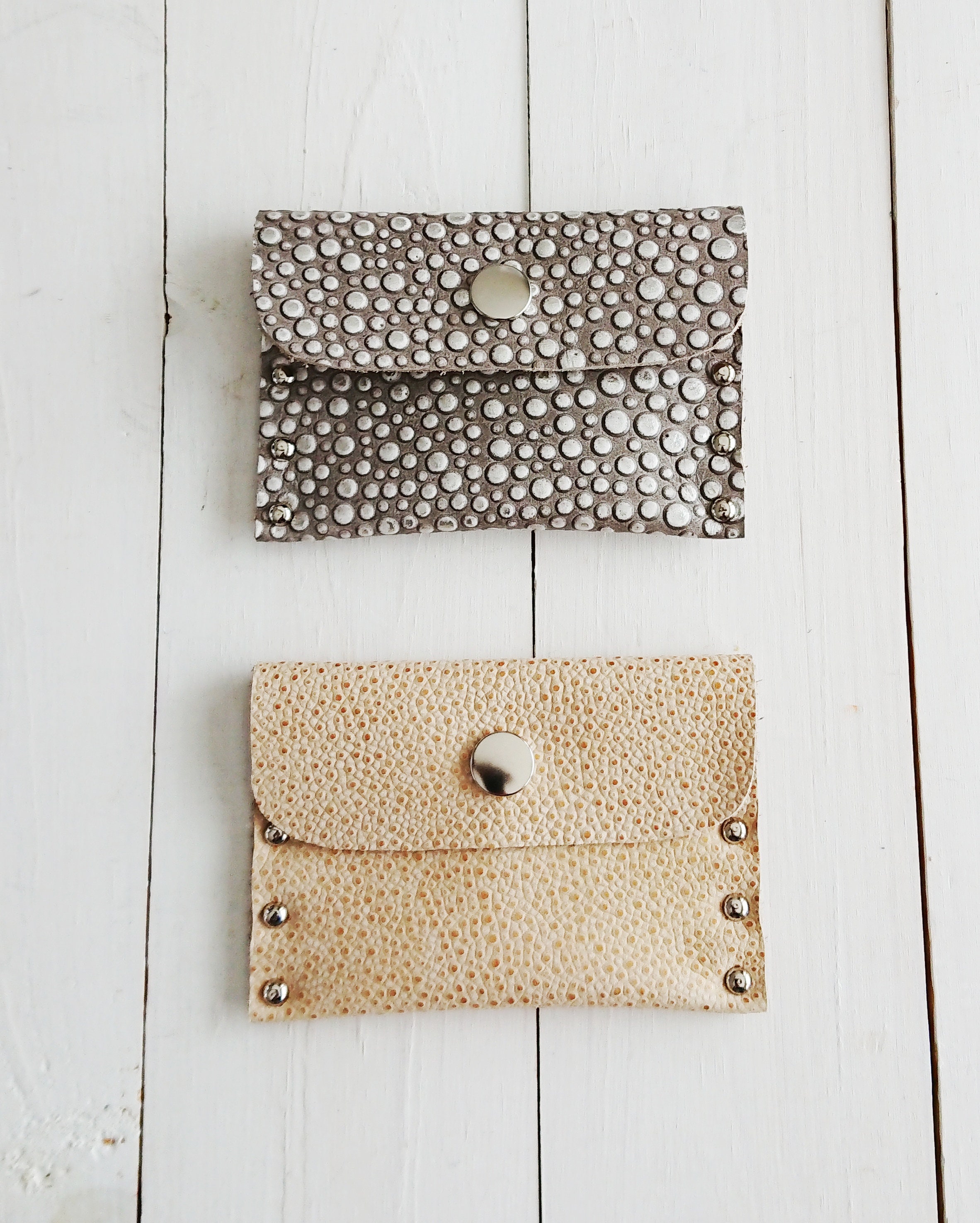 Mini Genuine Leather Wallet Small Custom Color Wallet Gift - Etsy