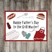 Printable Fathers Day Card - "happy Father's Day" - Grill Master - Dad ...