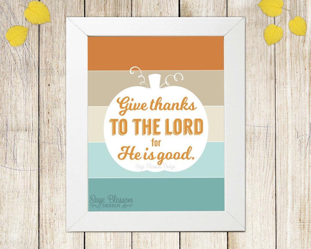 Fall Printable, Give Thanks, Autumn Printable Home Decor, Thanksgiving ...