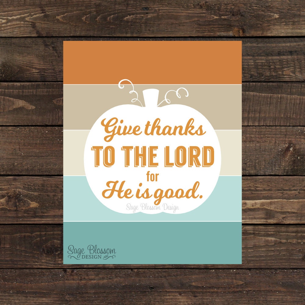 Fall Printable, Give Thanks, Autumn Printable Home Decor, Thanksgiving ...