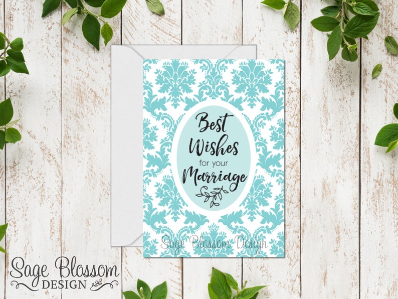Printable Wedding Card - Best Wishes for Your Marriage - Digital Card ...