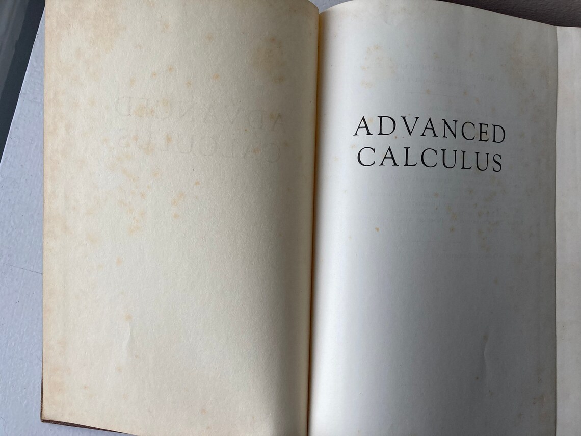 Advance Calculus Text Book 1953 Wilfred Kaplan | Etsy