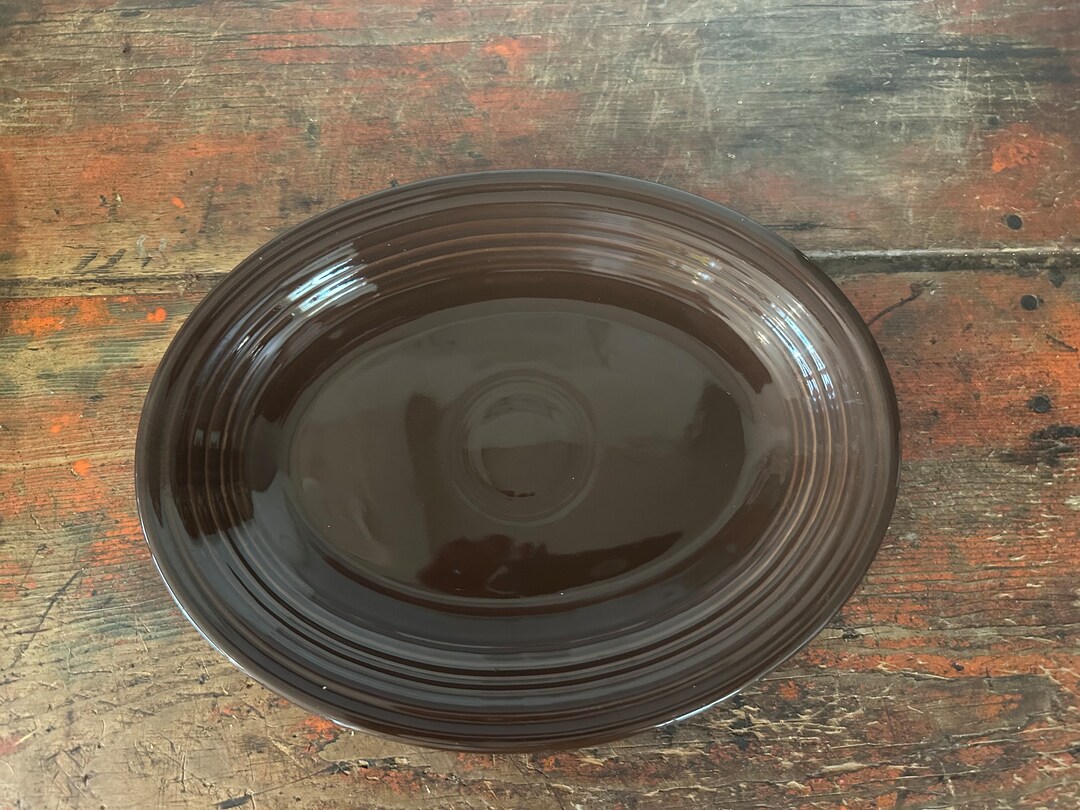 Fiestaware Oval Platter Plate Retired Chocolate Brown 11.5x9 Fiesta - Etsy