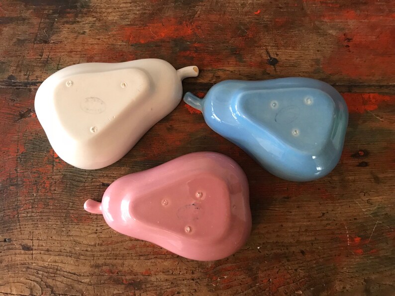 Vintage Joaquin California Pottery Pear Shaped Bowls Pink Blue | Etsy