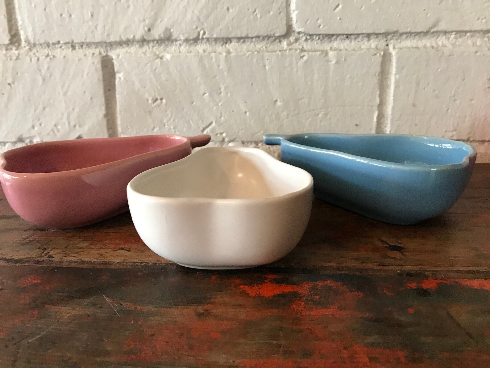 Vintage Joaquin California Pottery Pear Shaped Bowls Pink Blue | Etsy