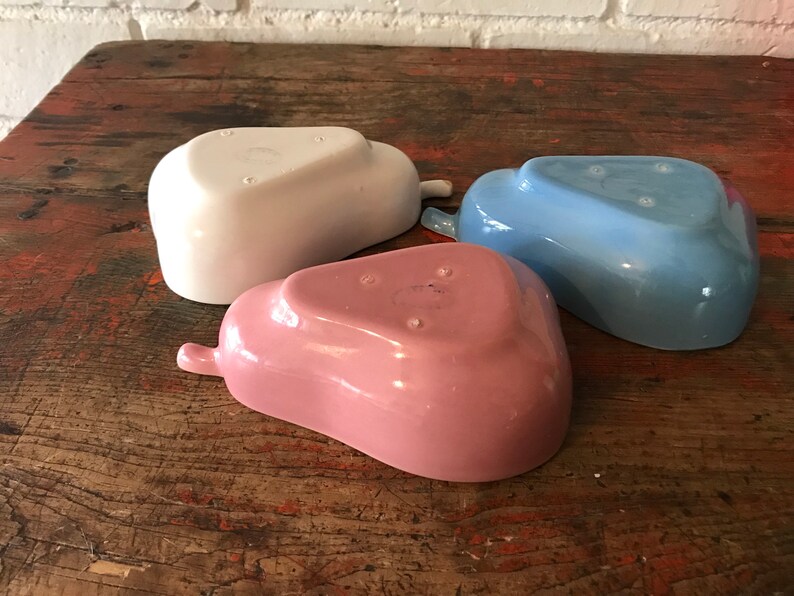 Vintage Joaquin California Pottery Pear Shaped Bowls Pink Blue | Etsy