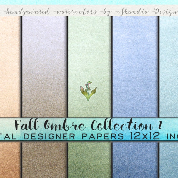 Ombre Digital Papers - Etsy