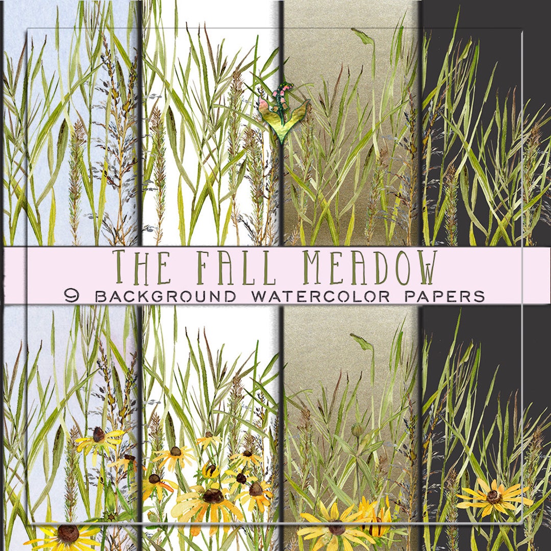 Watercolor Clipart, Handpainted Clipart, Fall Pack Paper, Summer ...