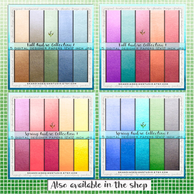 Watercolor Clipart Ombre Digital Papers Watercolor Texture | Etsy