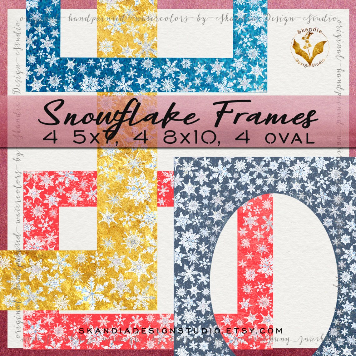 Watercolor Clipart PNG Frames Frame Clipart Custom Frame | Etsy