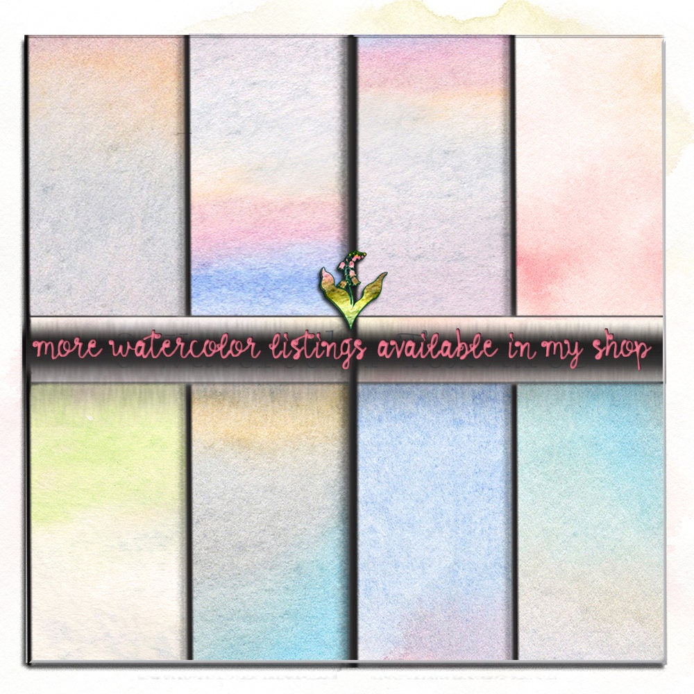 Watercolor Clipart Ombre Digital Papers Watercolor Texture | Etsy