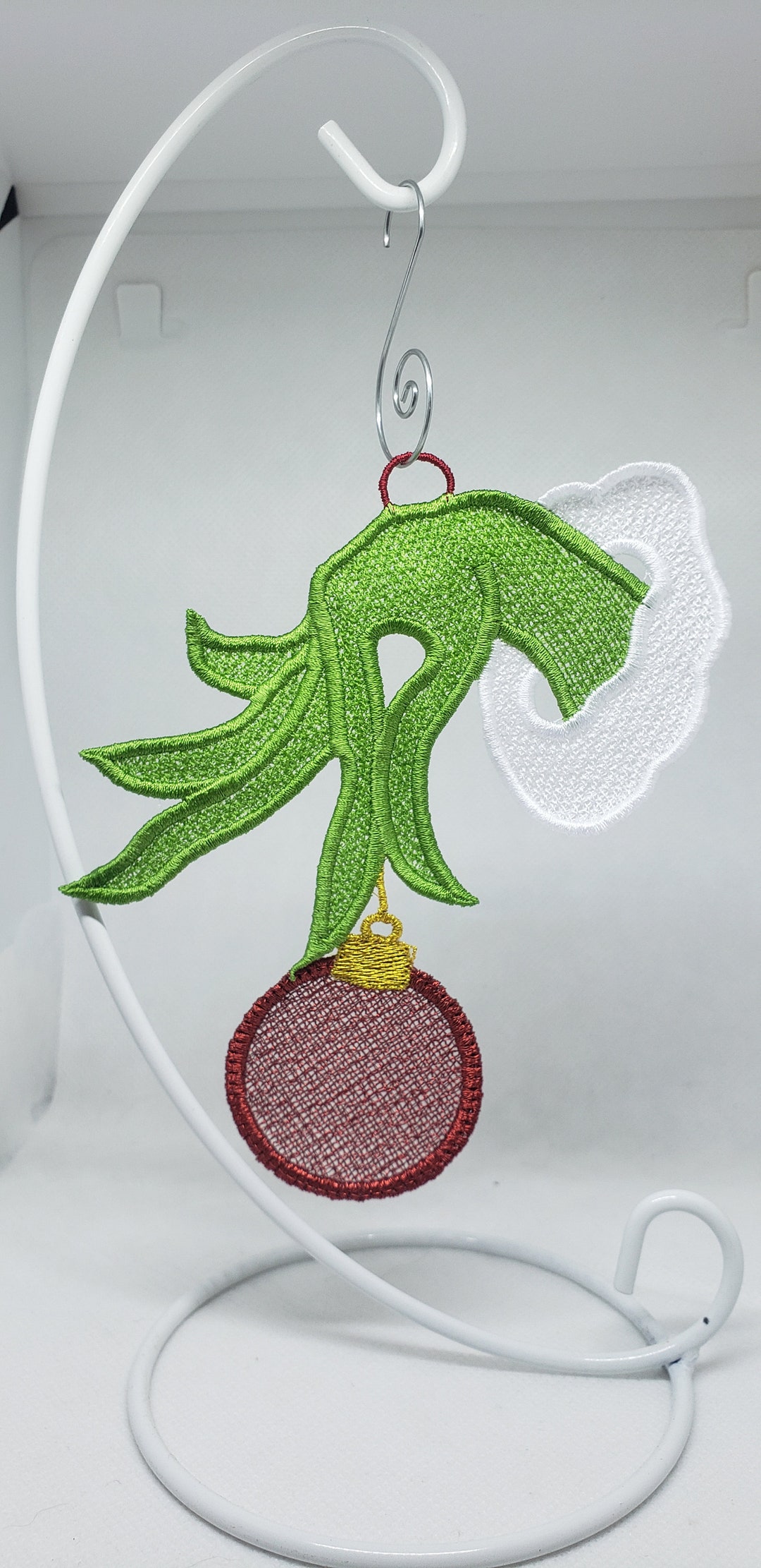 FSL Grinch Hand and Ornament (personalization Available) - Etsy
