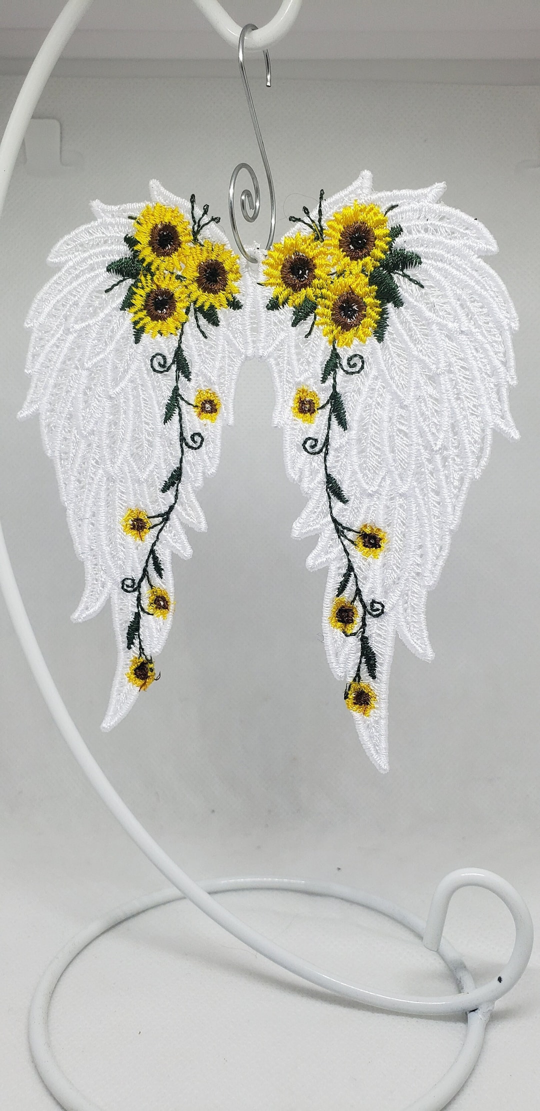 Remembrance Angel Wings W/ Sunflowers - Etsy