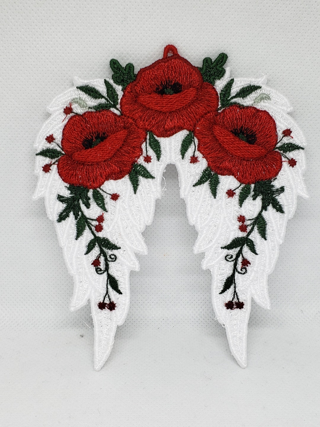 Angel Wings W/ Poppies - Etsy
